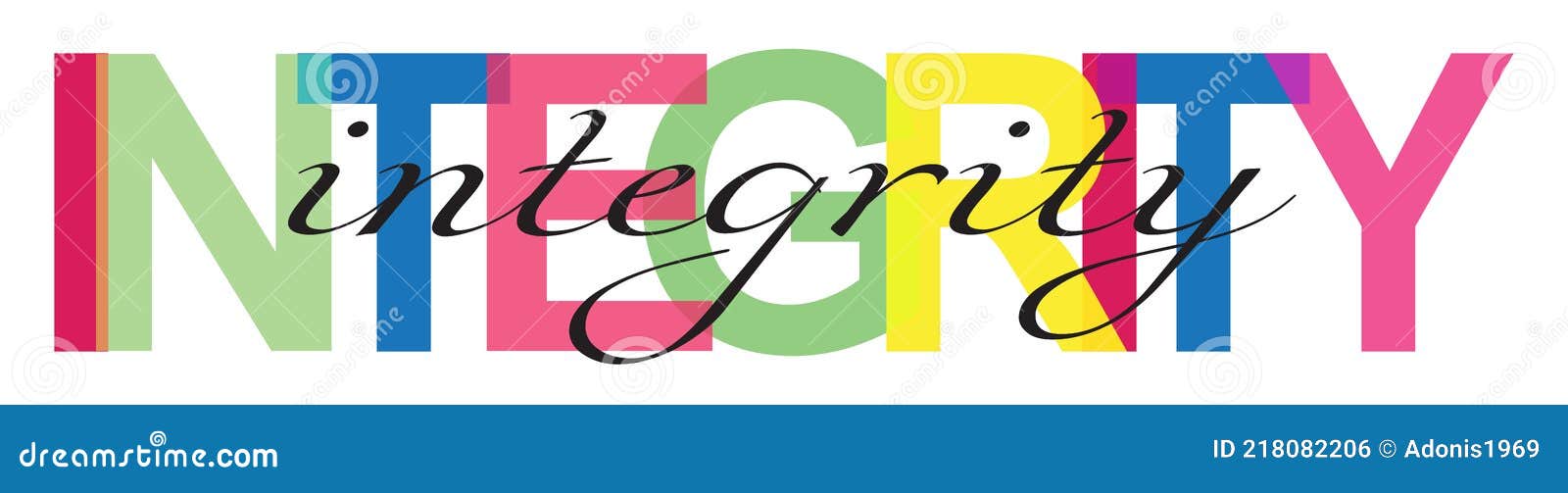Integrity letters stock illustration. Illustration of people - 218082206