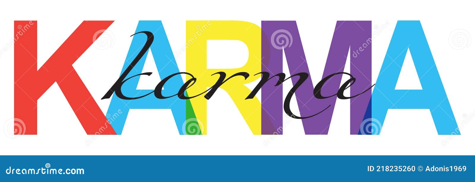 Karma letters stock illustration. Illustration of abstract - 218235260