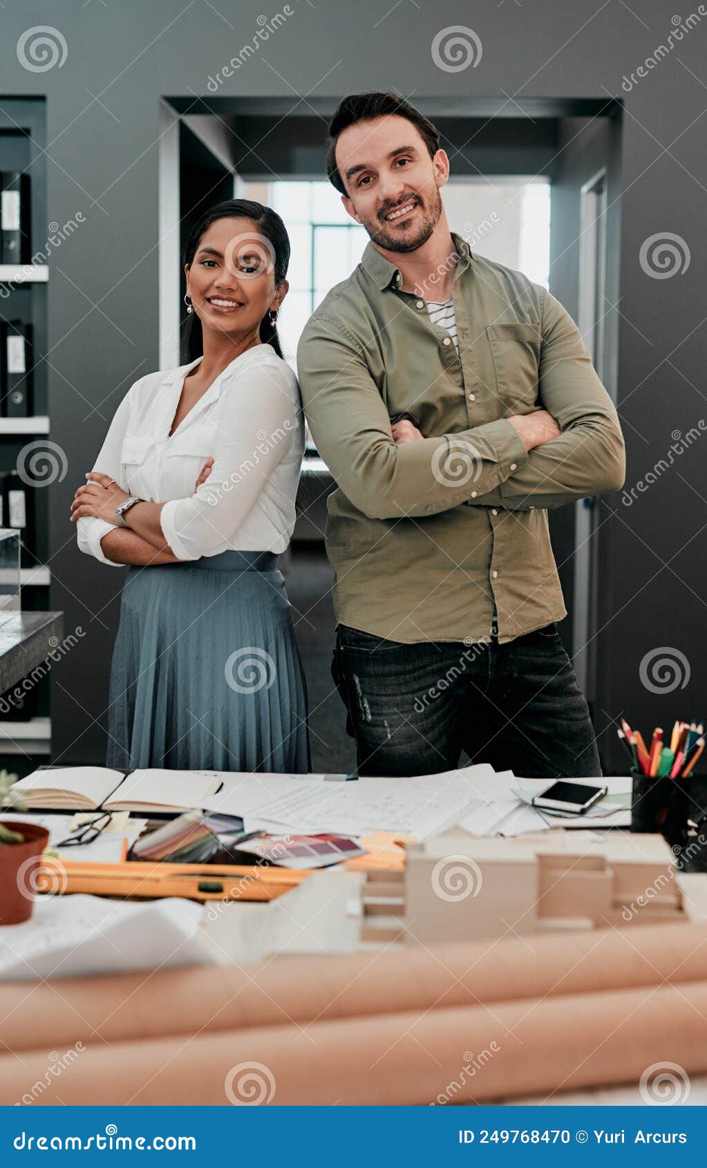 Together we Build Dreams. Cropped Shot of Two Young Architects Working ...