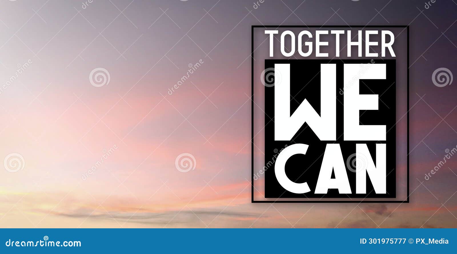 Together we Can - Inspirational Quote Stock Image - Image of word ...