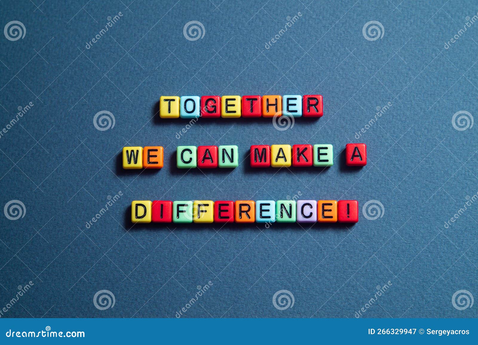 Together we Can Make a Difference - Word Concept on Cubes, Text Stock ...