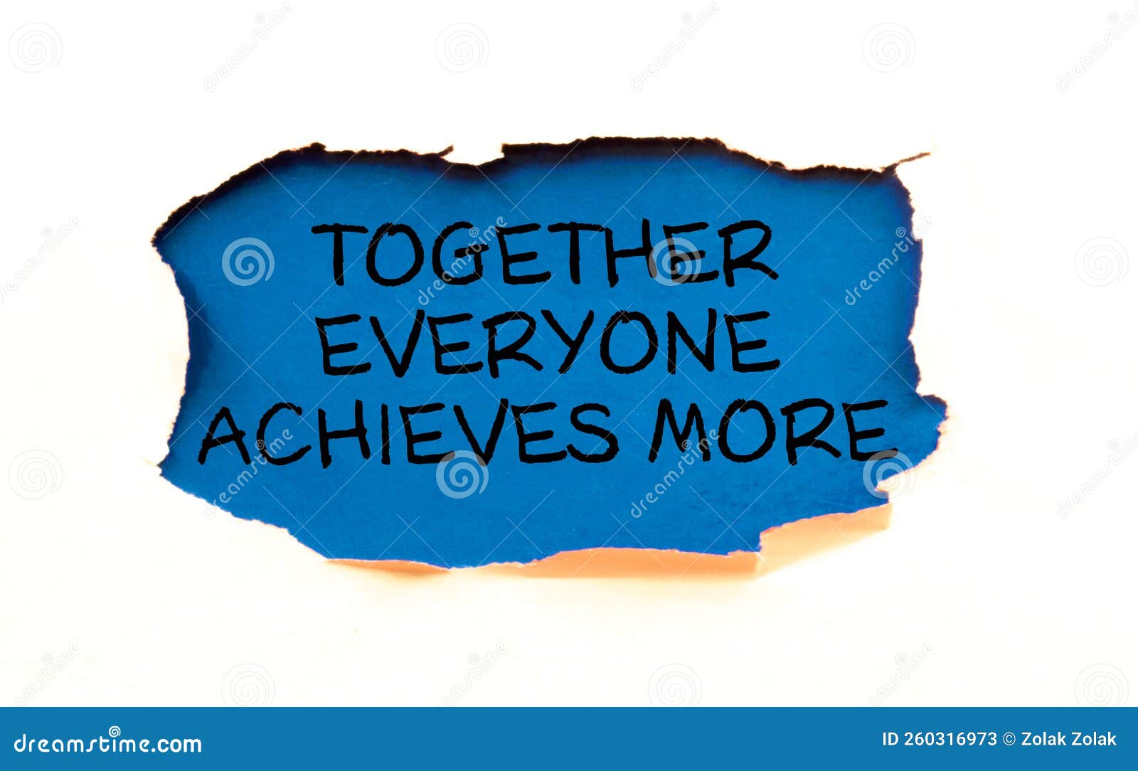 Together Everyone Achieves More Phrase Written with a Typewriter Stock ...