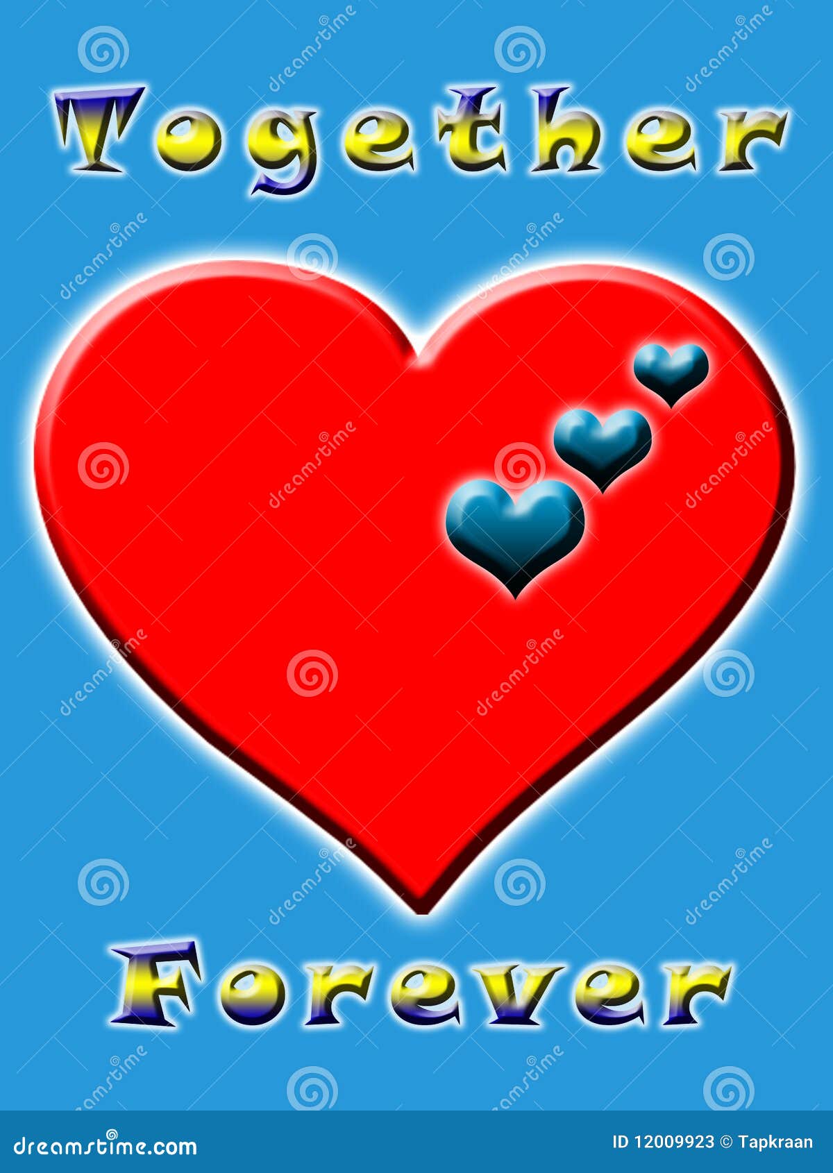 Together forever stock illustration. Illustration of smal - 12009923