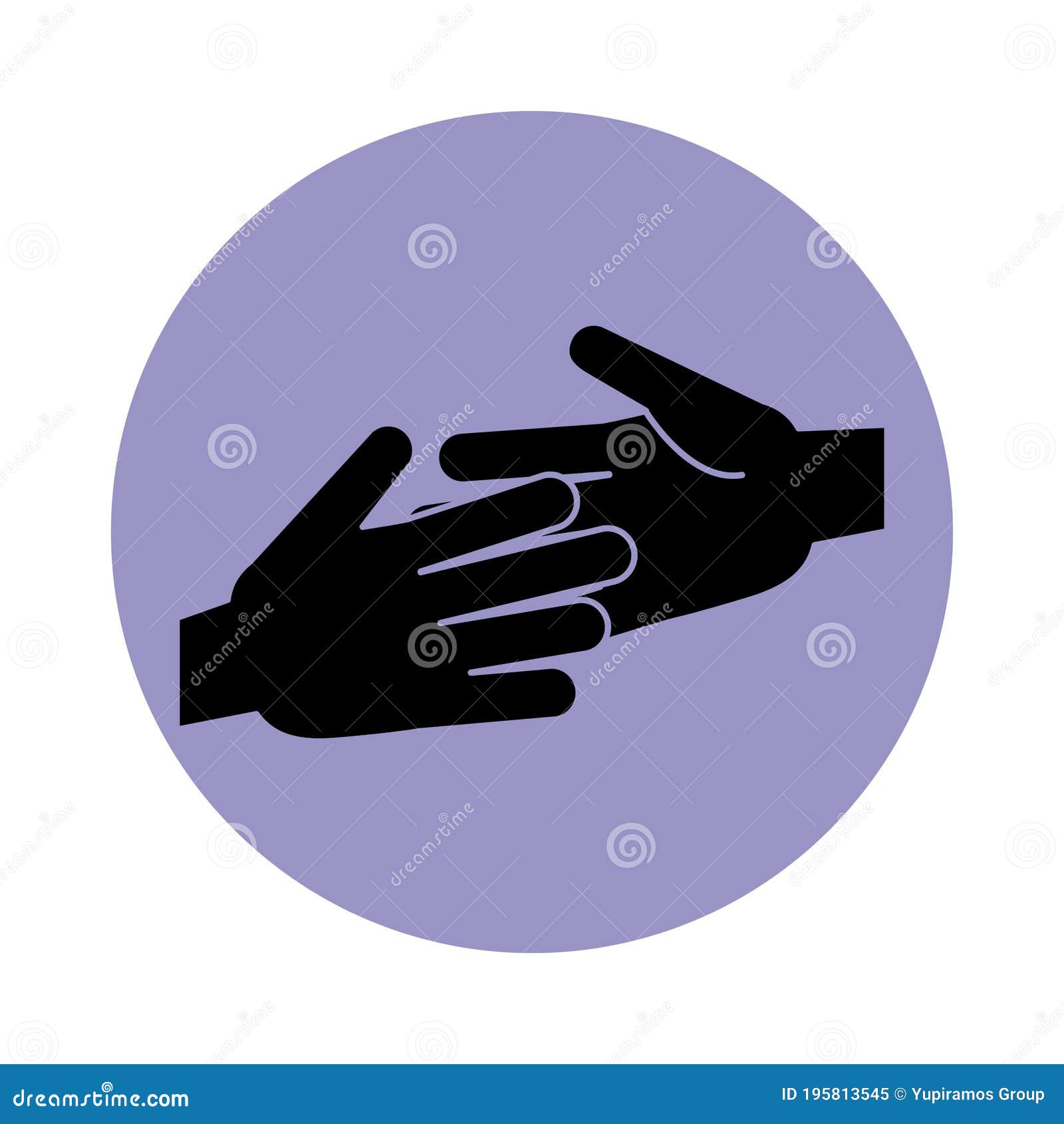 Together, Hands Team Unity Pictogram, Block Silhouette Icon Cartoon ...
