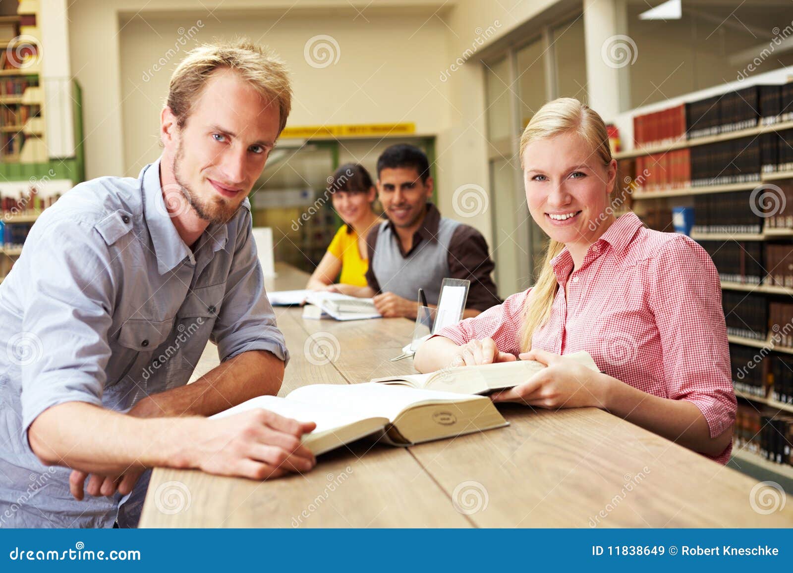 Together in library stock image. Image of industriousness - 11838649