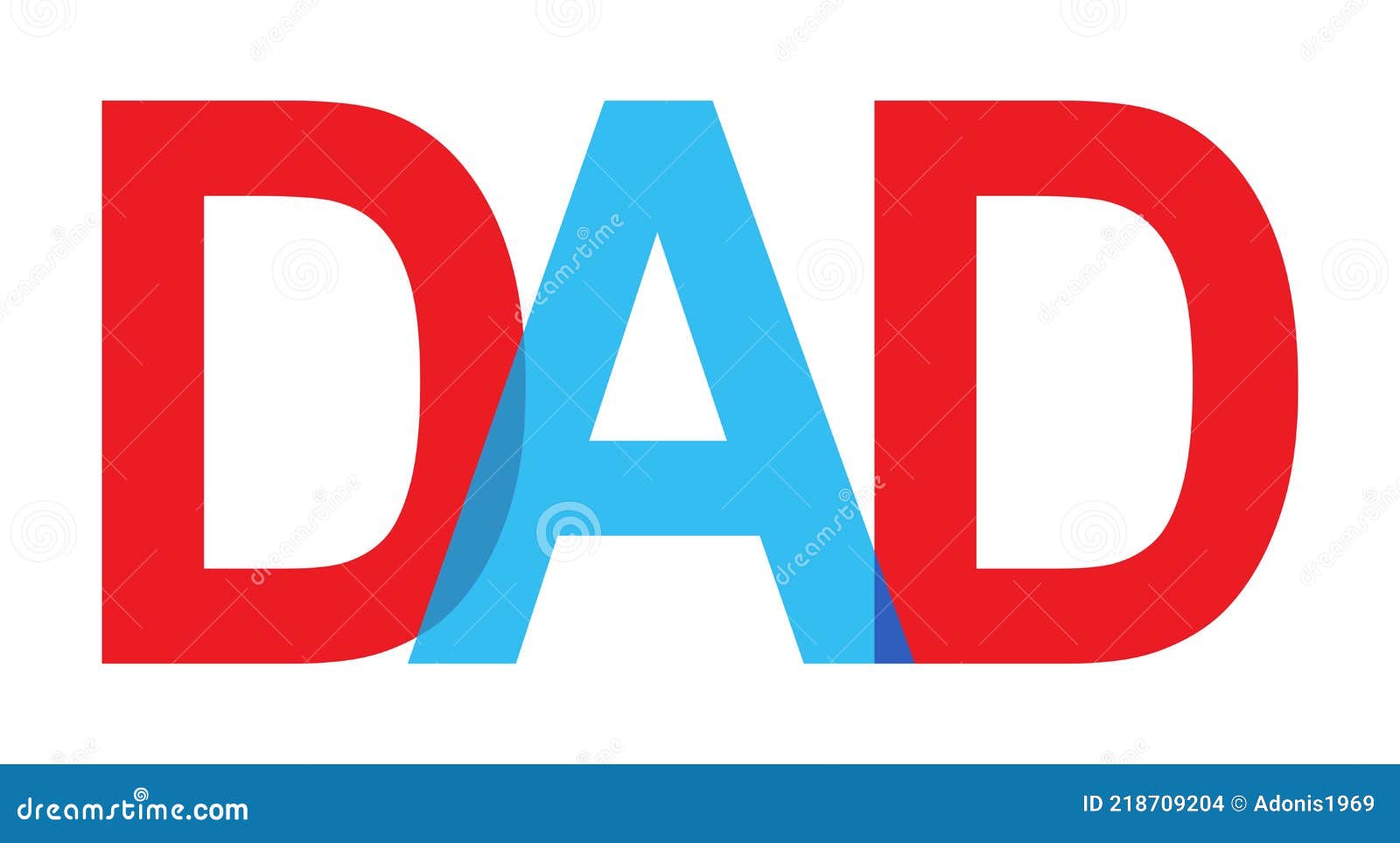 Dad colorful letters stock illustration. Illustration of card - 218709204