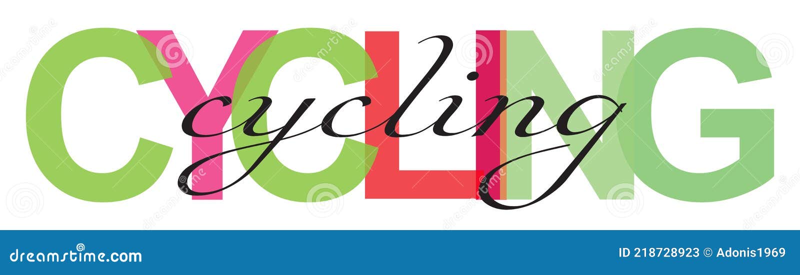 Cycling letters stock illustration. Illustration of application - 218728923