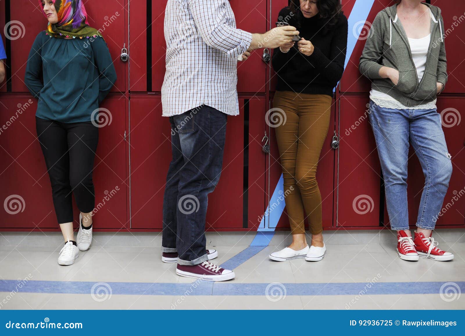Together Relax on Hallway during Break Time Stock Image - Image of ...
