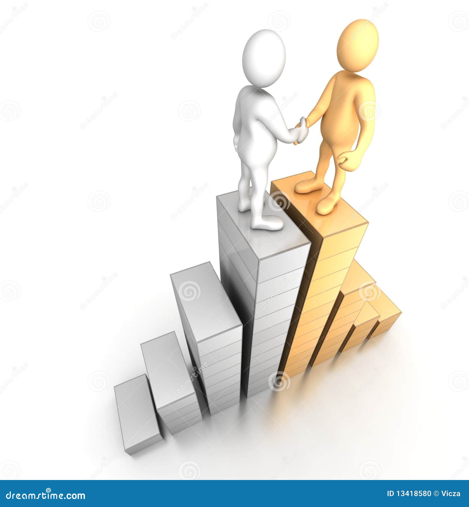 Together Striving for Growth Stock Illustration - Illustration of human ...