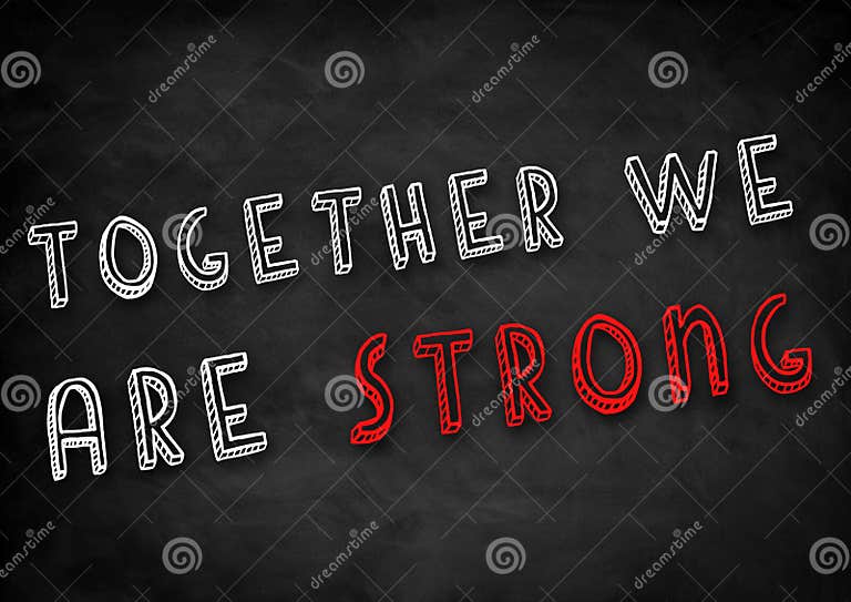 Together we are strong stock illustration. Illustration of together ...