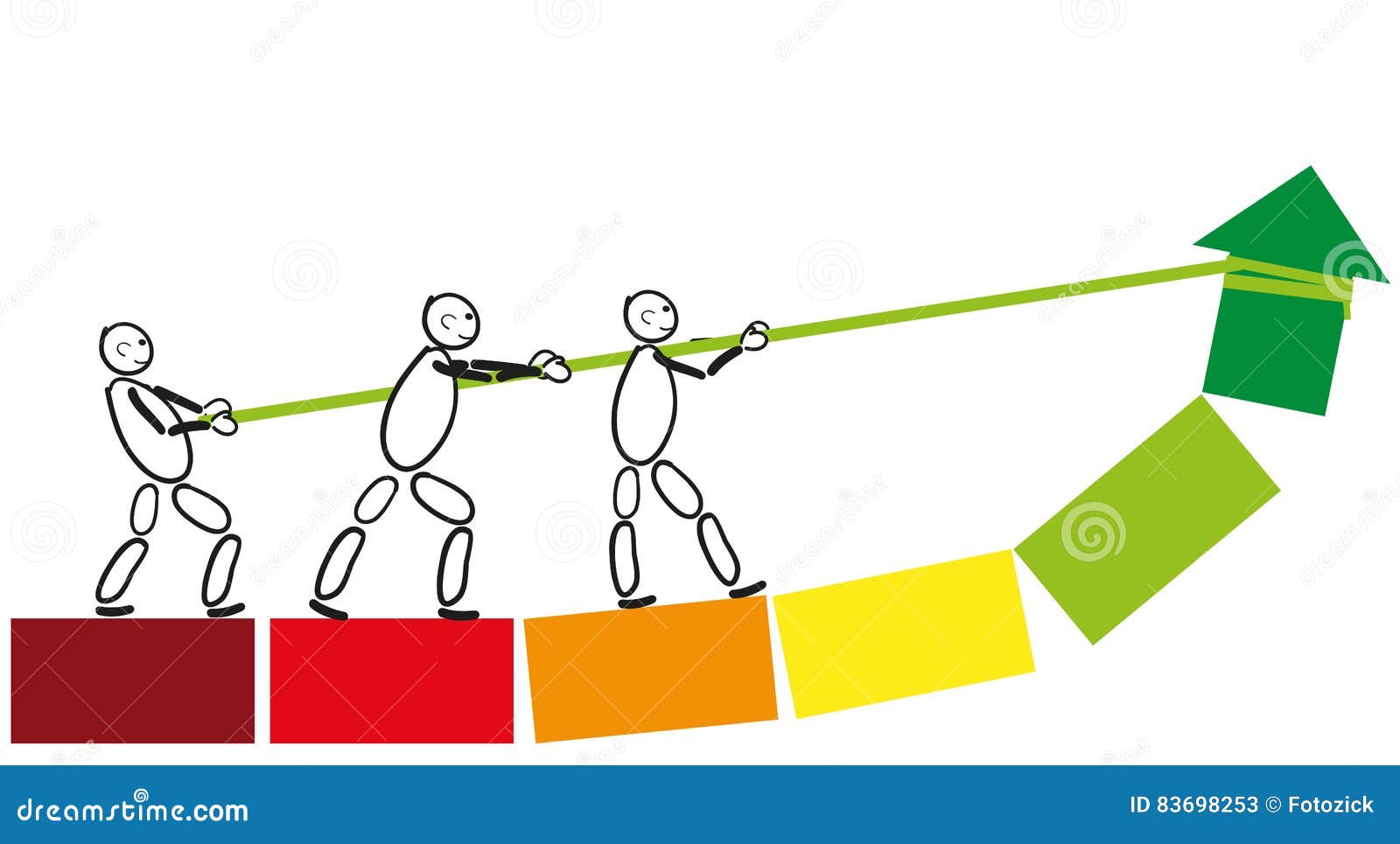 Together Tackle, To Pull Together for a Purpose. Stock Vector ...