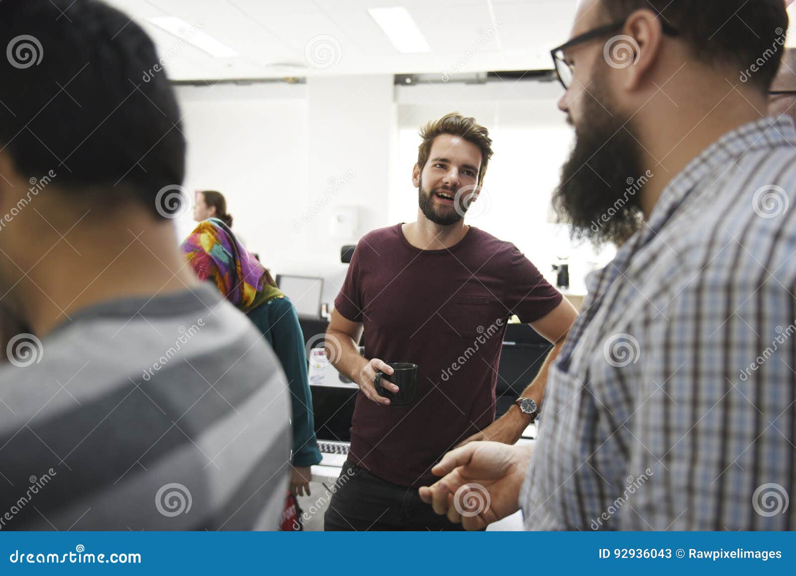 Together Talking during Office Break Time Stock Image - Image of time ...