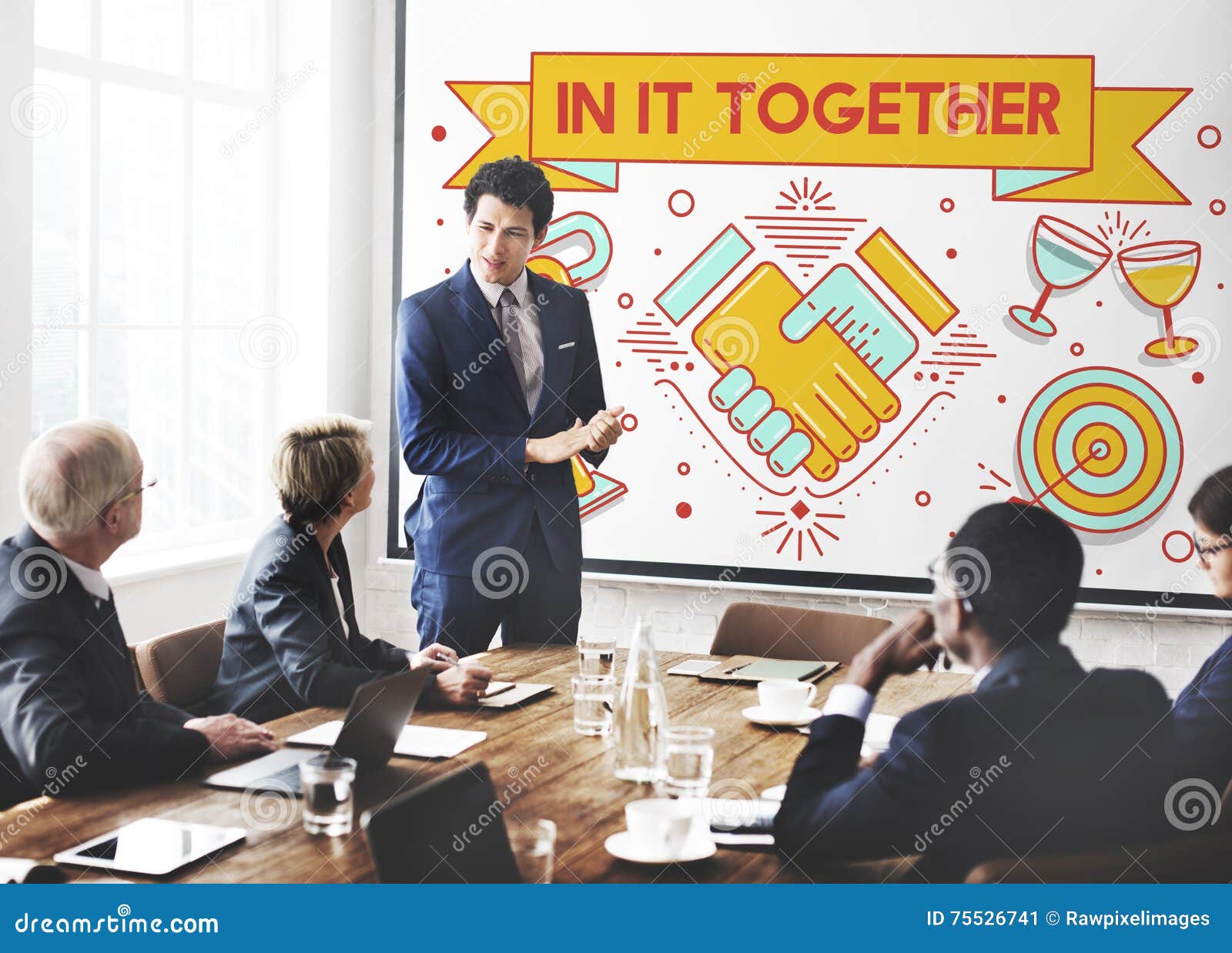 In it Together Team Corporate Connection Support Concept Stock Image ...