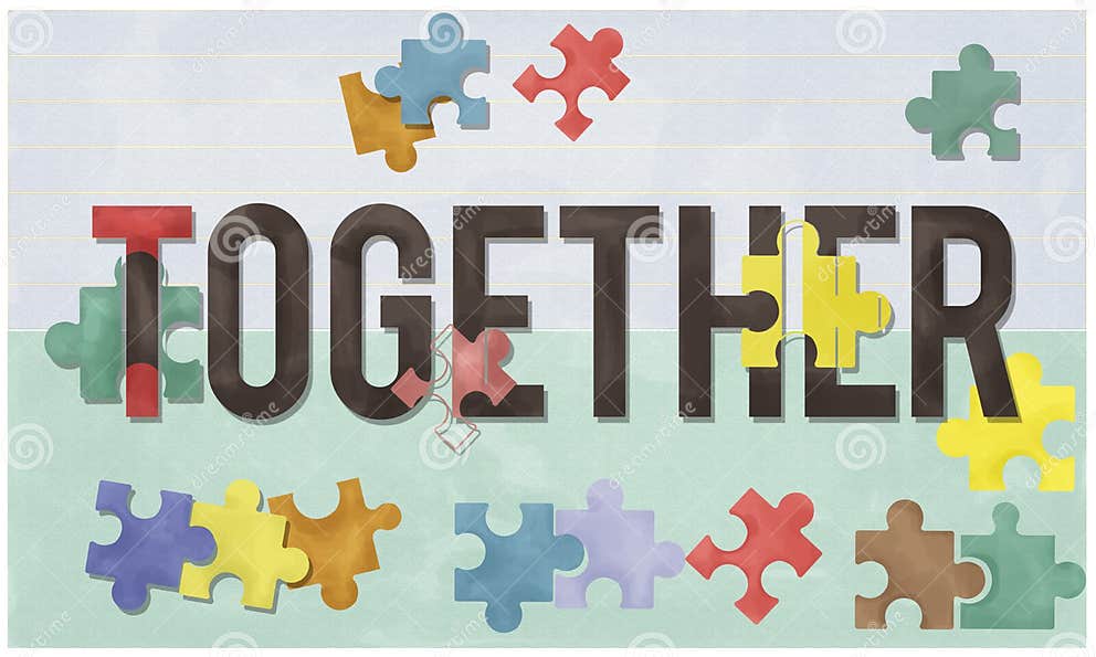 Together Togetherness Team Teamwork Connection Concept Stock ...