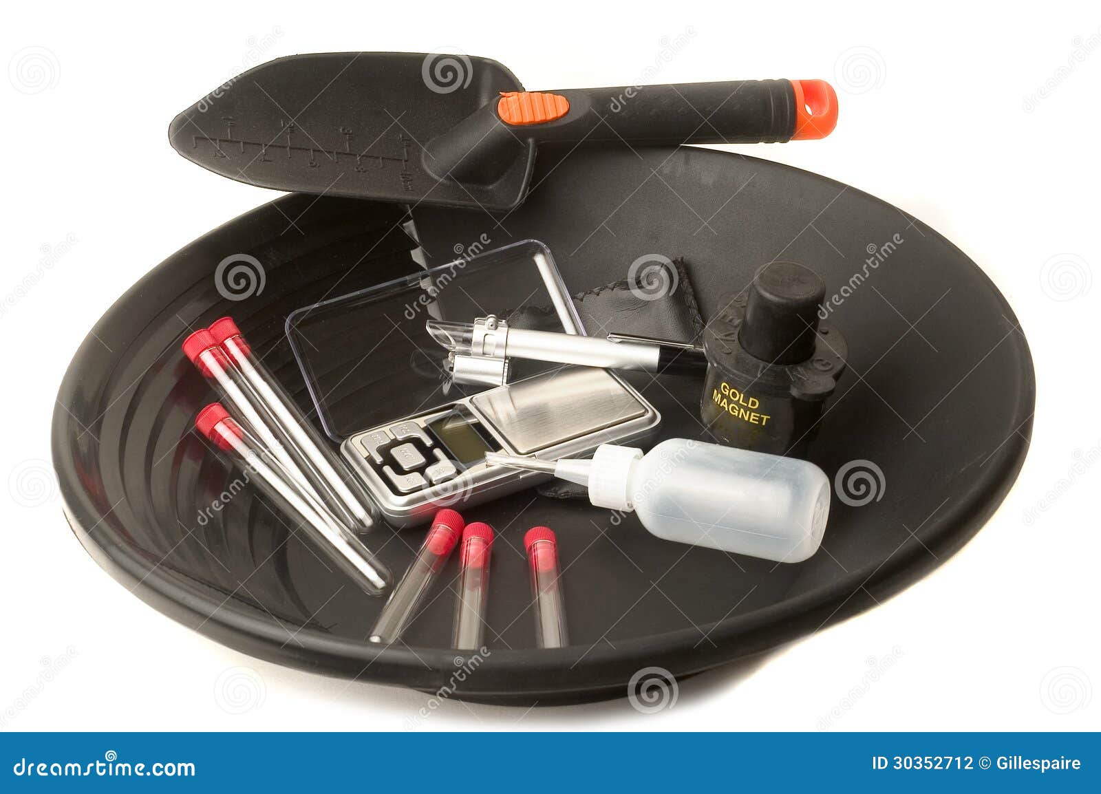 Together of Tools for Gold Washing Stock Photo - Image of flunks ...