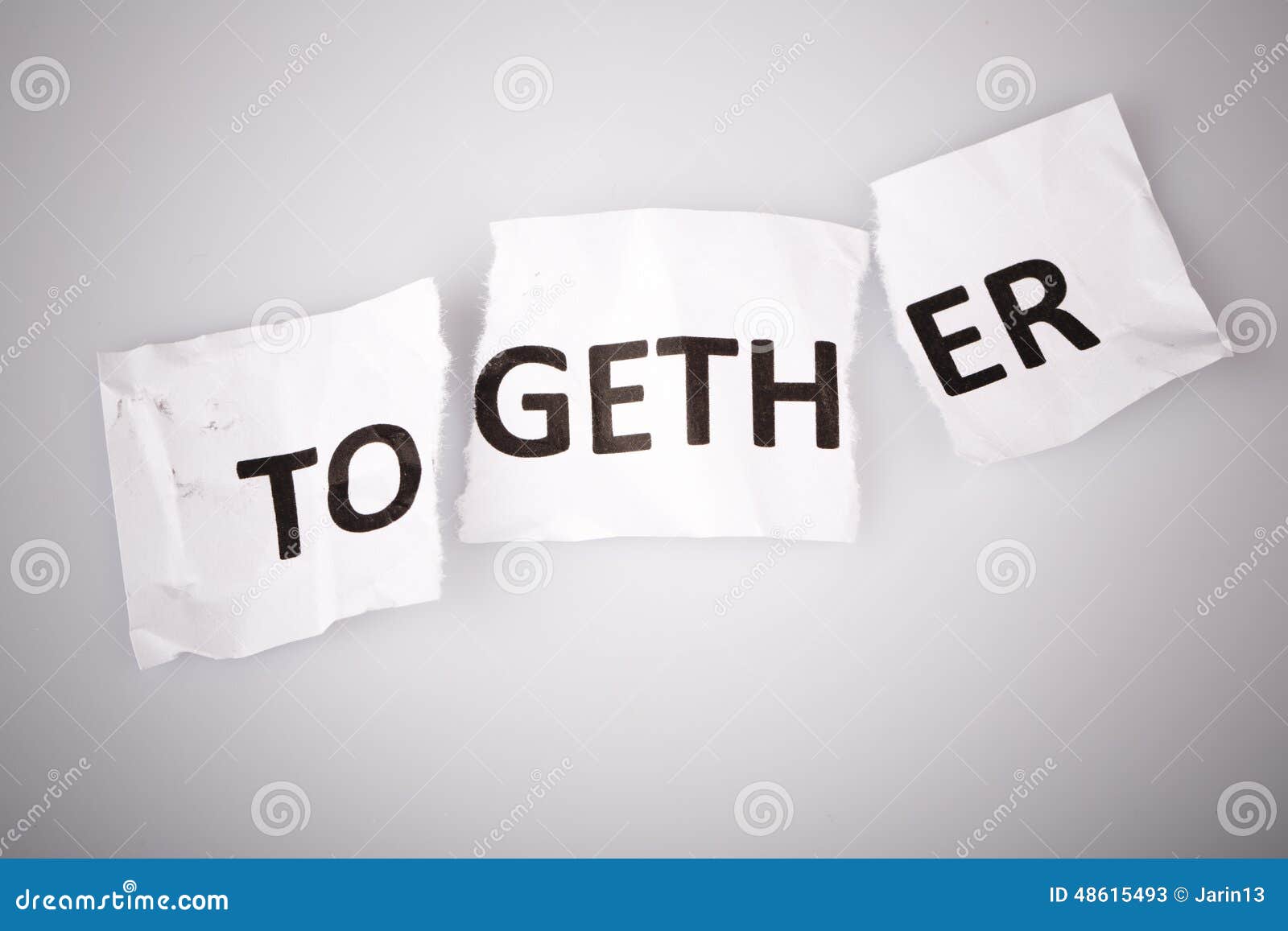 TOGETHER Word Written on Torn Paper Stock Image - Image of scrap, brown ...