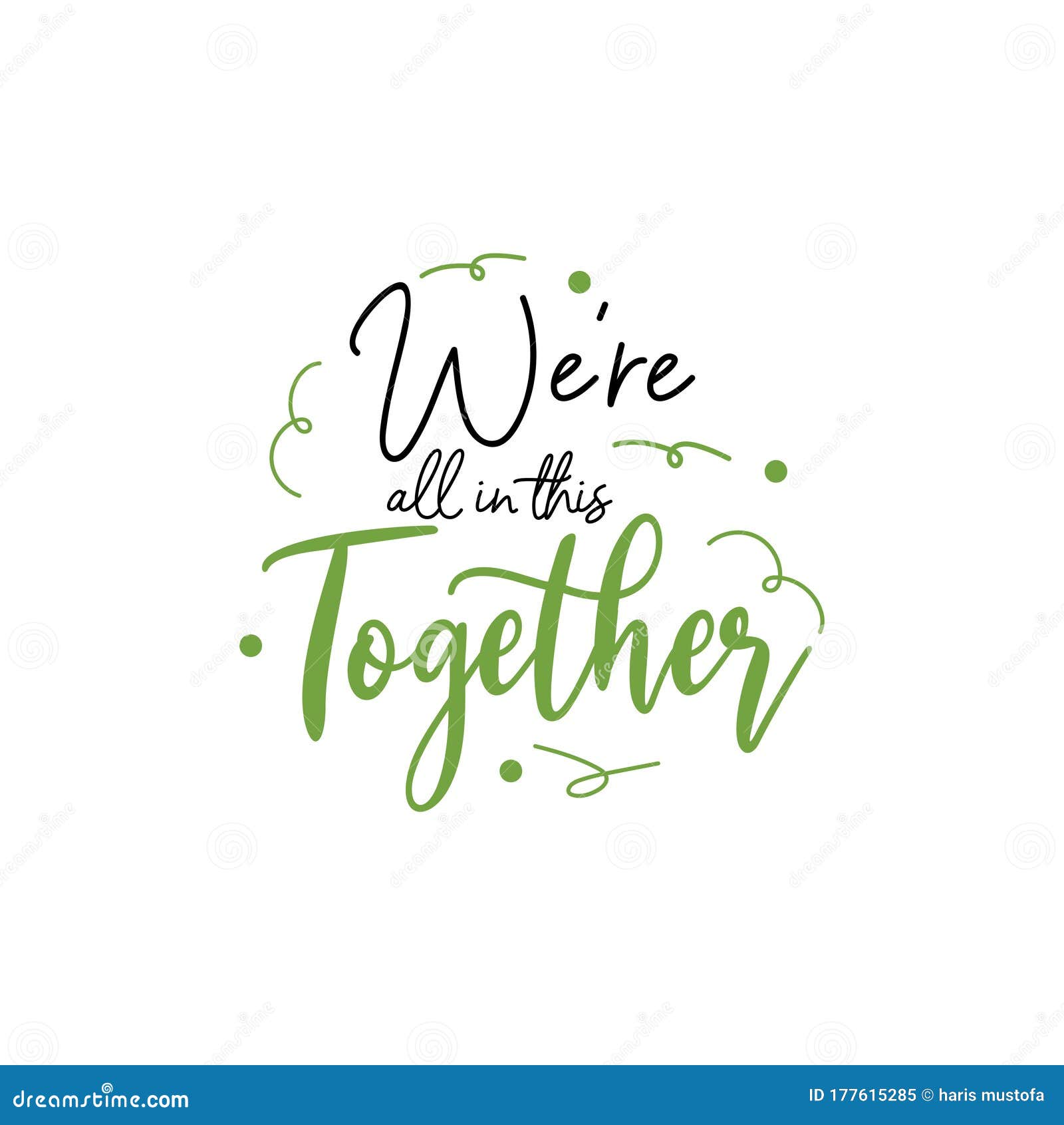 Togetherness Quote Lettering Typography Stock Illustration ...