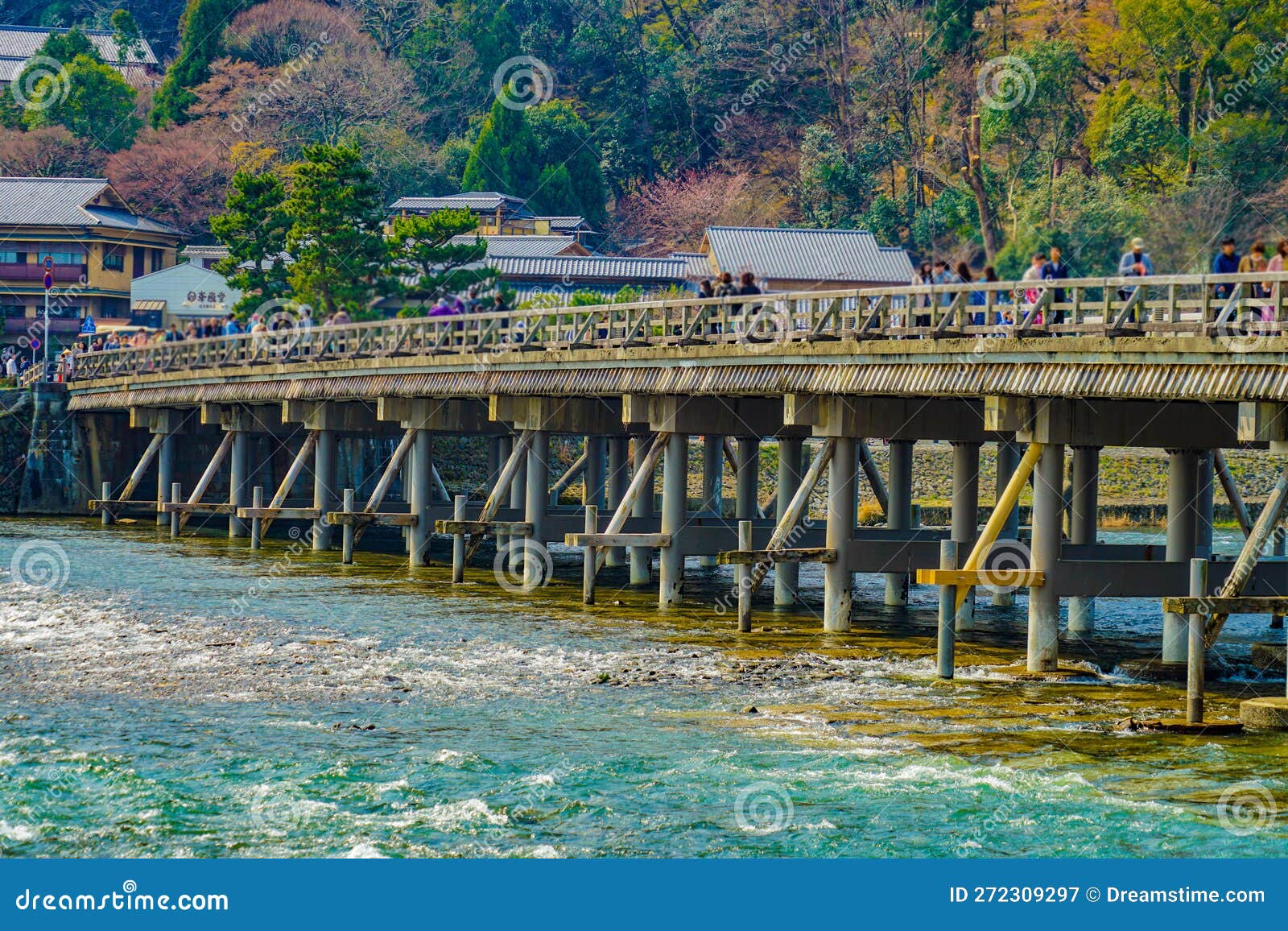 Togetsu Bridge (Kyoto) stock image. Image of transportation - 272309297