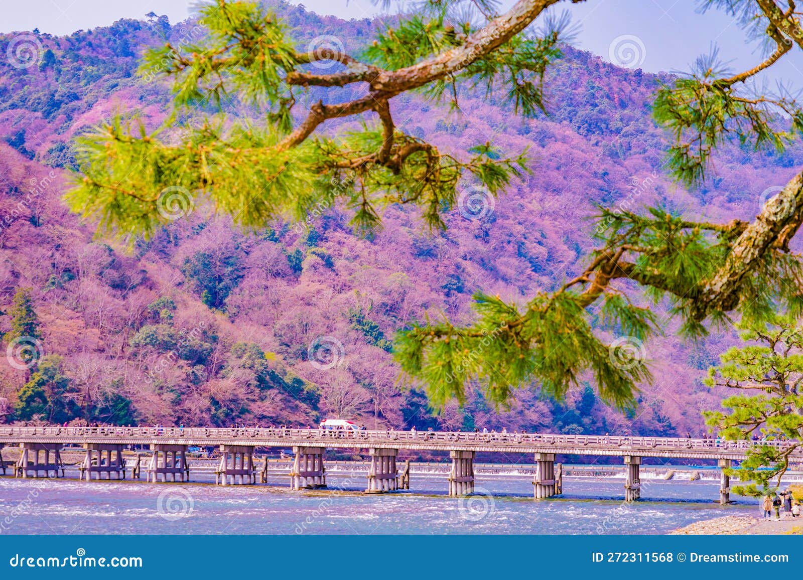 Togetsu Bridge (Kyoto) stock photo. Image of katsura - 272311568