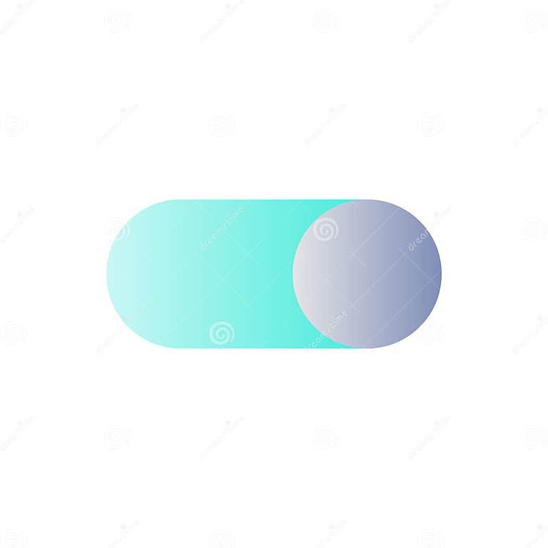 Toggle Button Flat Gradient Color Ui Icon Stock Vector - Illustration ...
