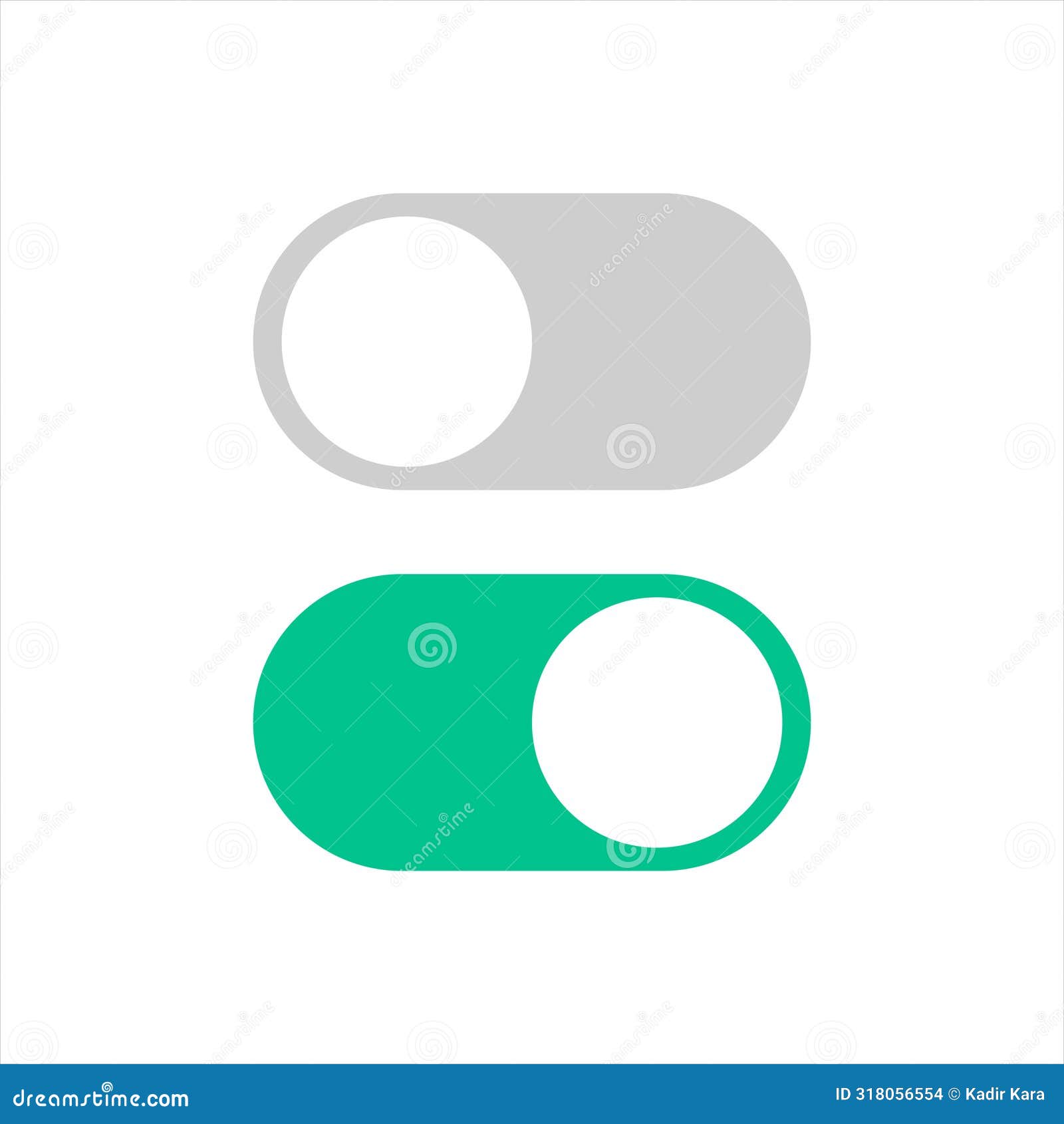Toggle Button Icons for Web Design: Open and Close Feature Stock Vector ...