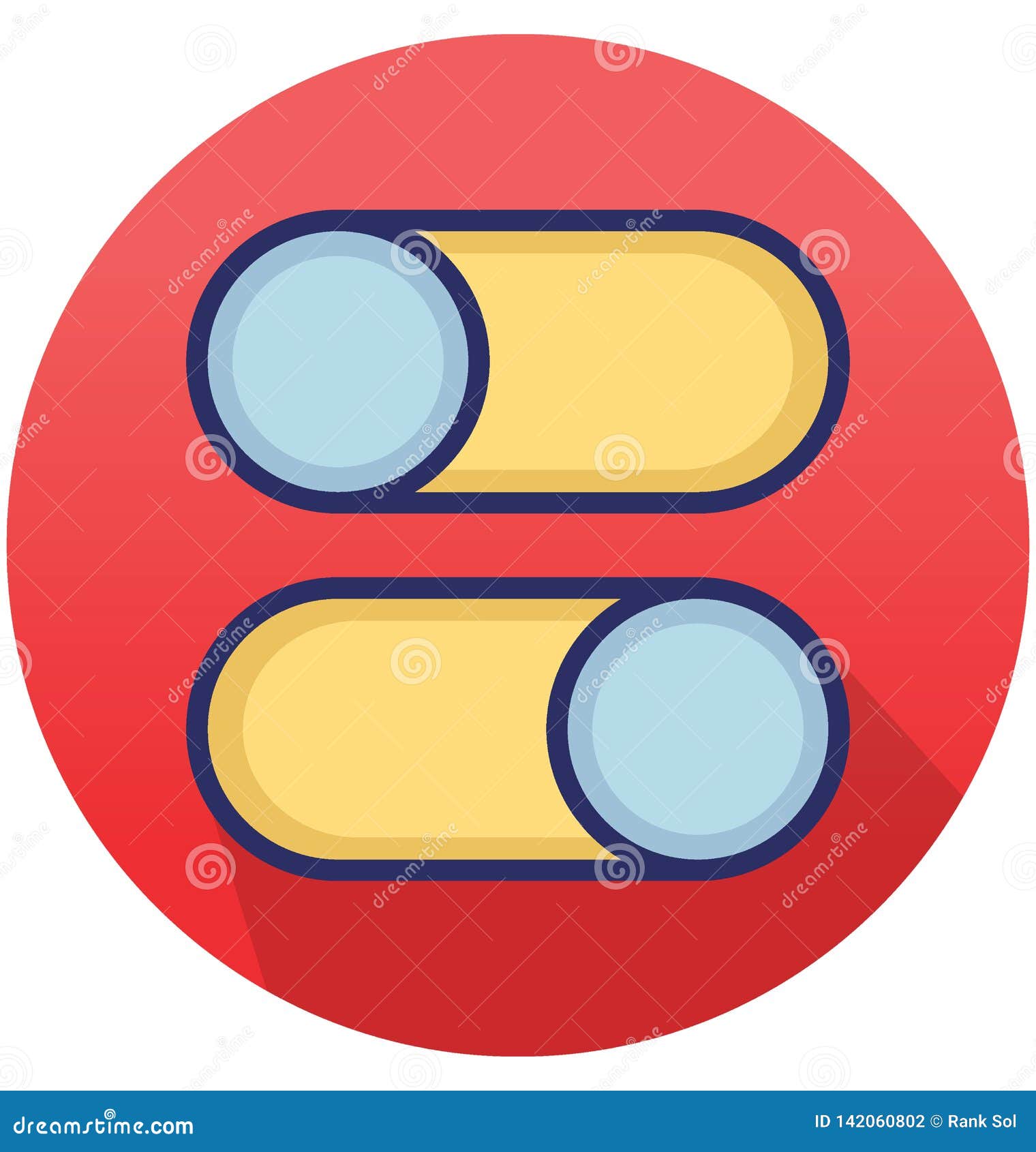Toggle Button Isolated Vector Icon that Can Easily Modify or Edit Stock ...
