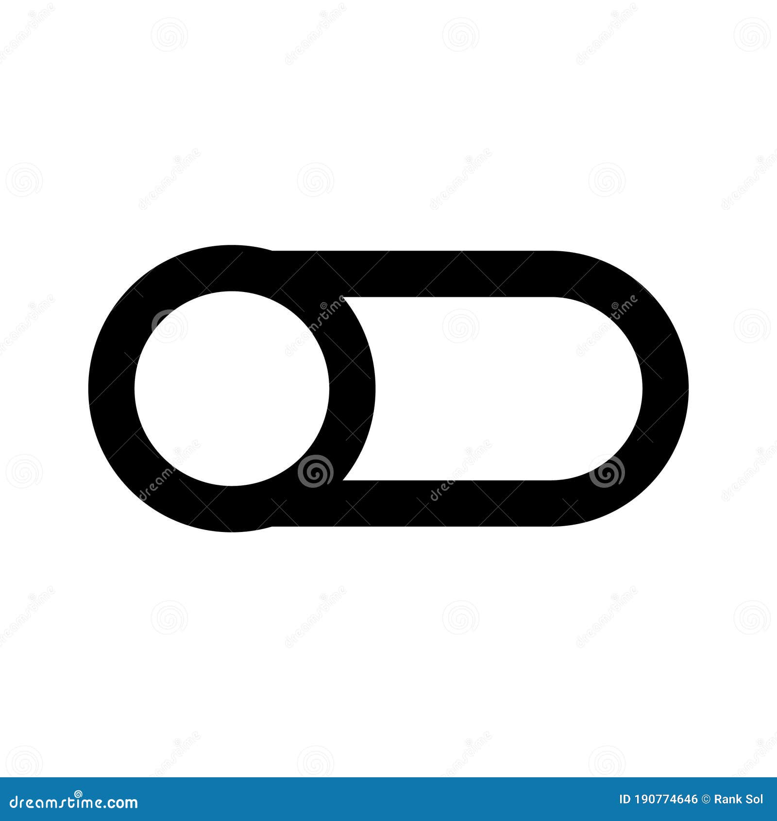 Toggle Button Line Style Vector Icon Which Can Easily Modify or Edit ...