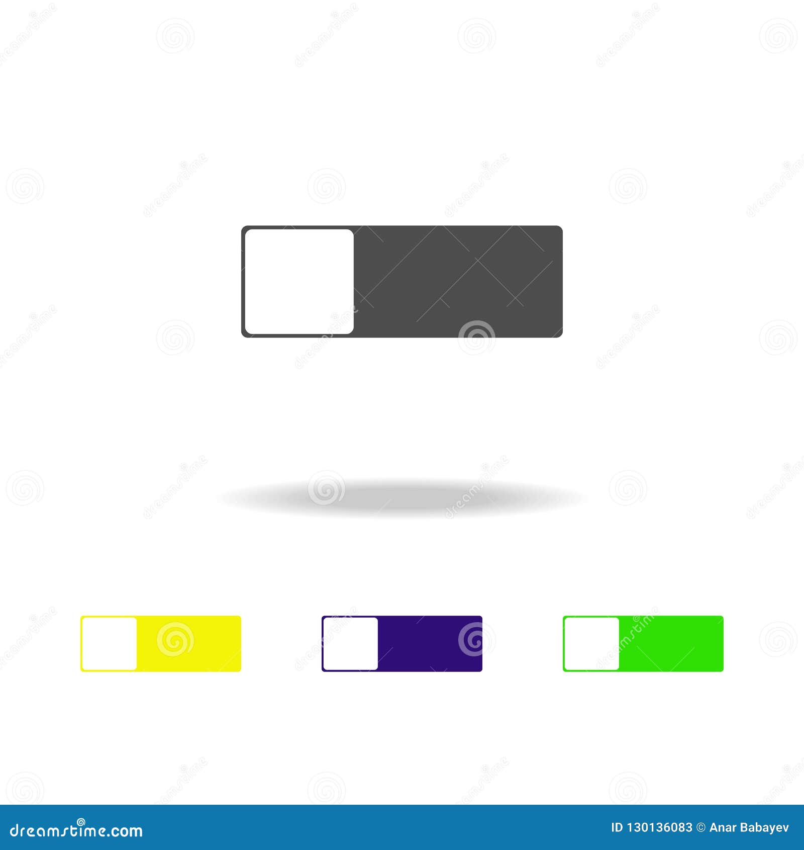 Toggle Button Multicolor Icon. Element of Web Icons Stock Illustration ...