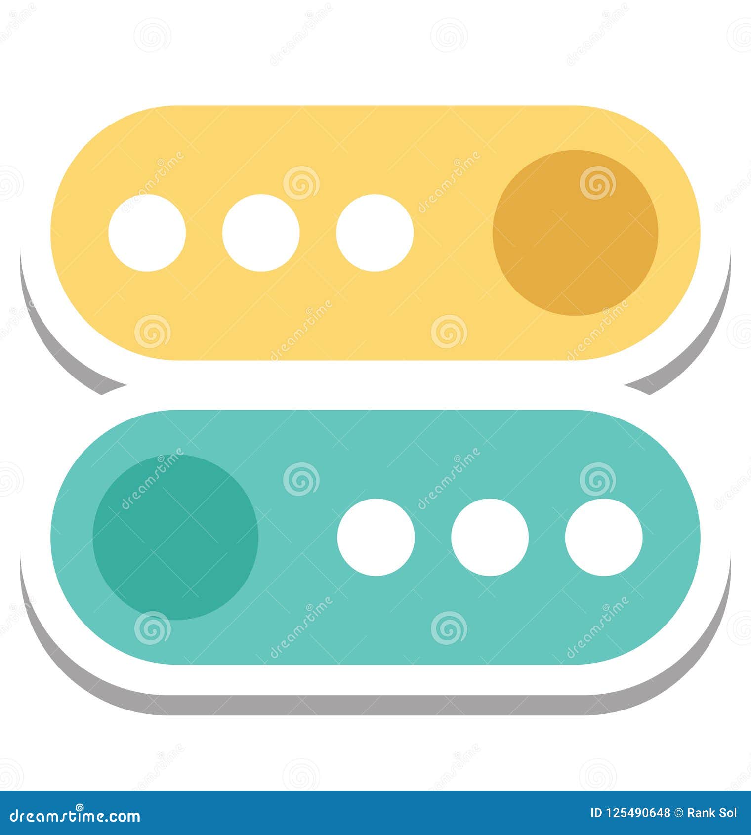 Toggle Buttons, Tweaks Buttons Vector Icon Stock Vector - Illustration ...
