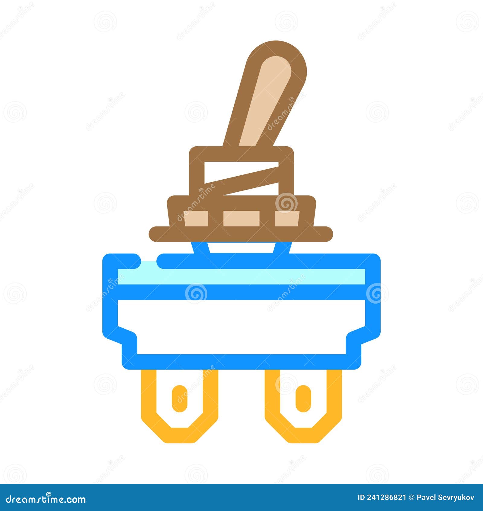 Toggle Switch Color Icon Vector Illustration Stock Vector ...