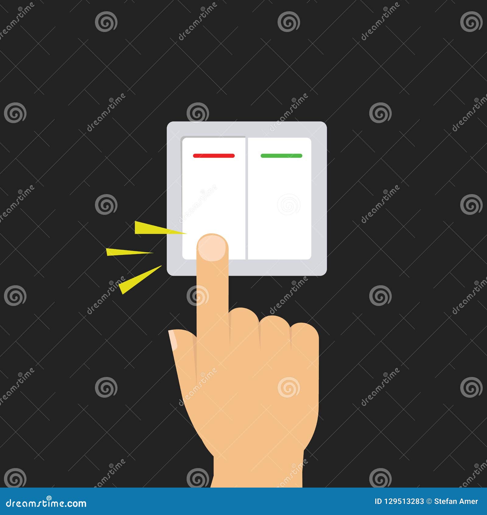 Toggle Switch. Electric Control Concept. Vector Graphic Design ...