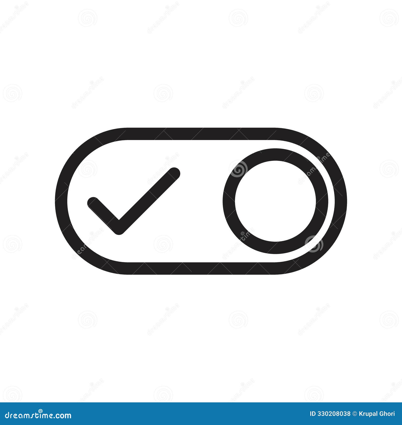 Toggle Switch Icon Linear Logo Mark in Black and White Stock Vector ...
