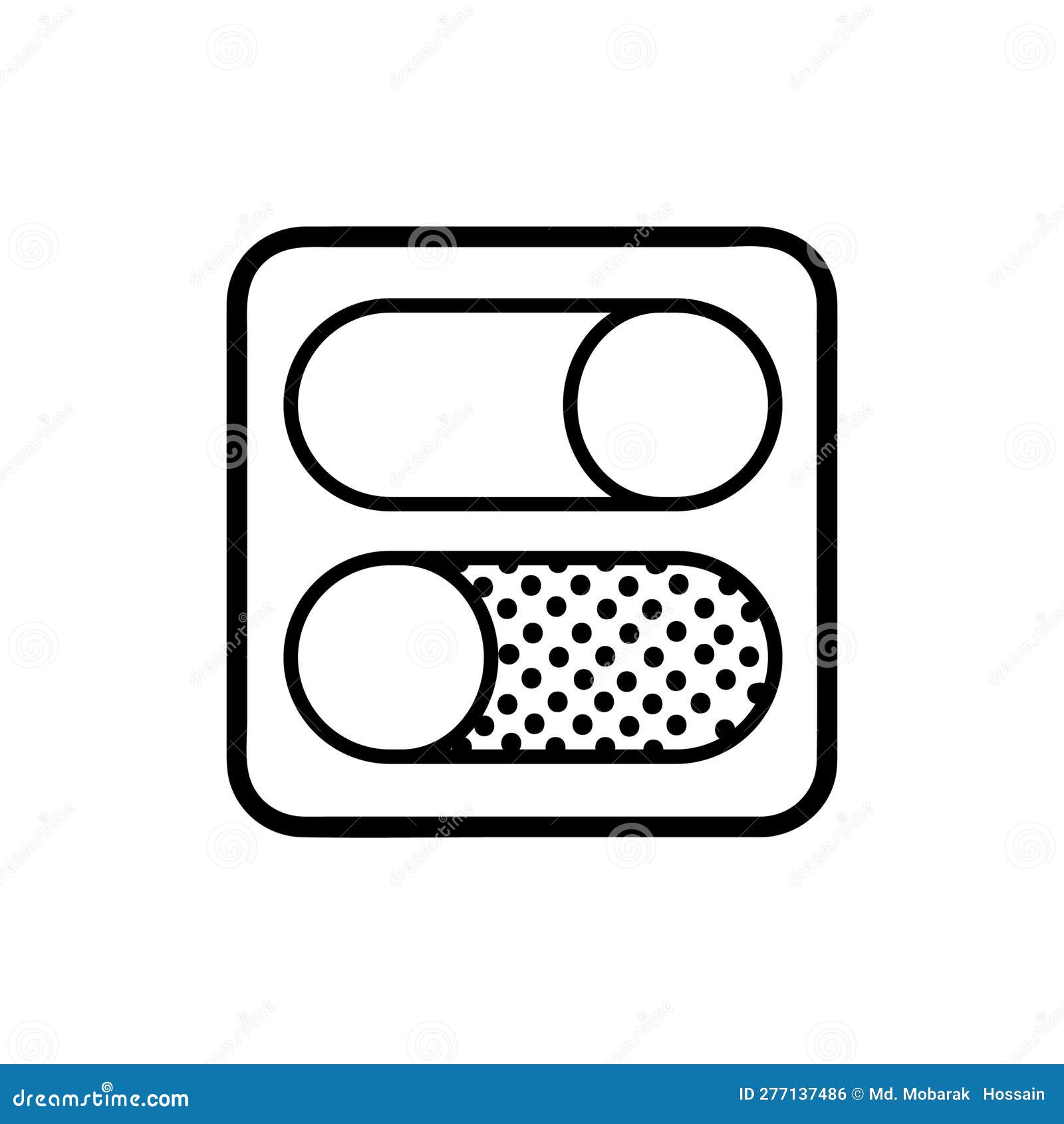 Toggle Switch Icon, Outline Style, Isolated on White Background. Stock ...