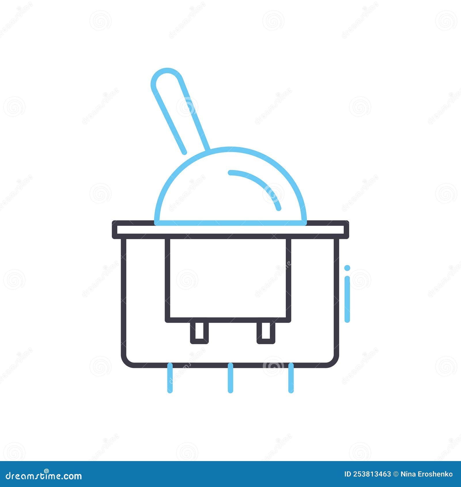 Toggle Switch Line Icon, Outline Symbol, Vector Illustration, Concept ...