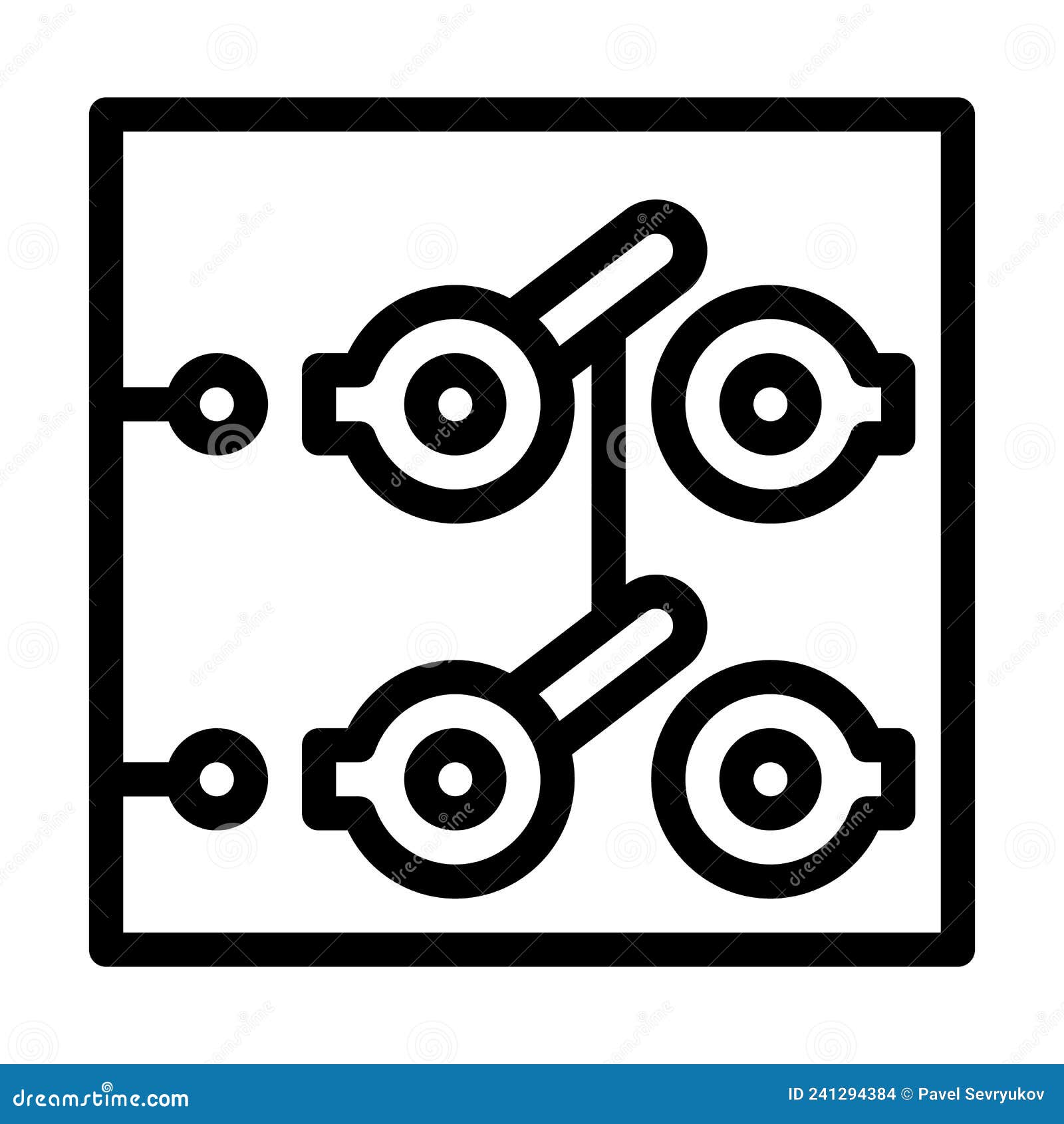 Toggle Switch Line Icon Vector Illustration Stock Vector - Illustration ...