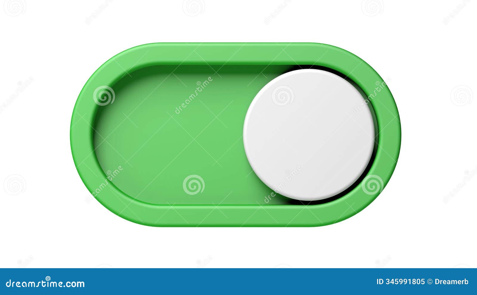 Toggle Switch. on and Off Button. Green Color Stock Illustration ...