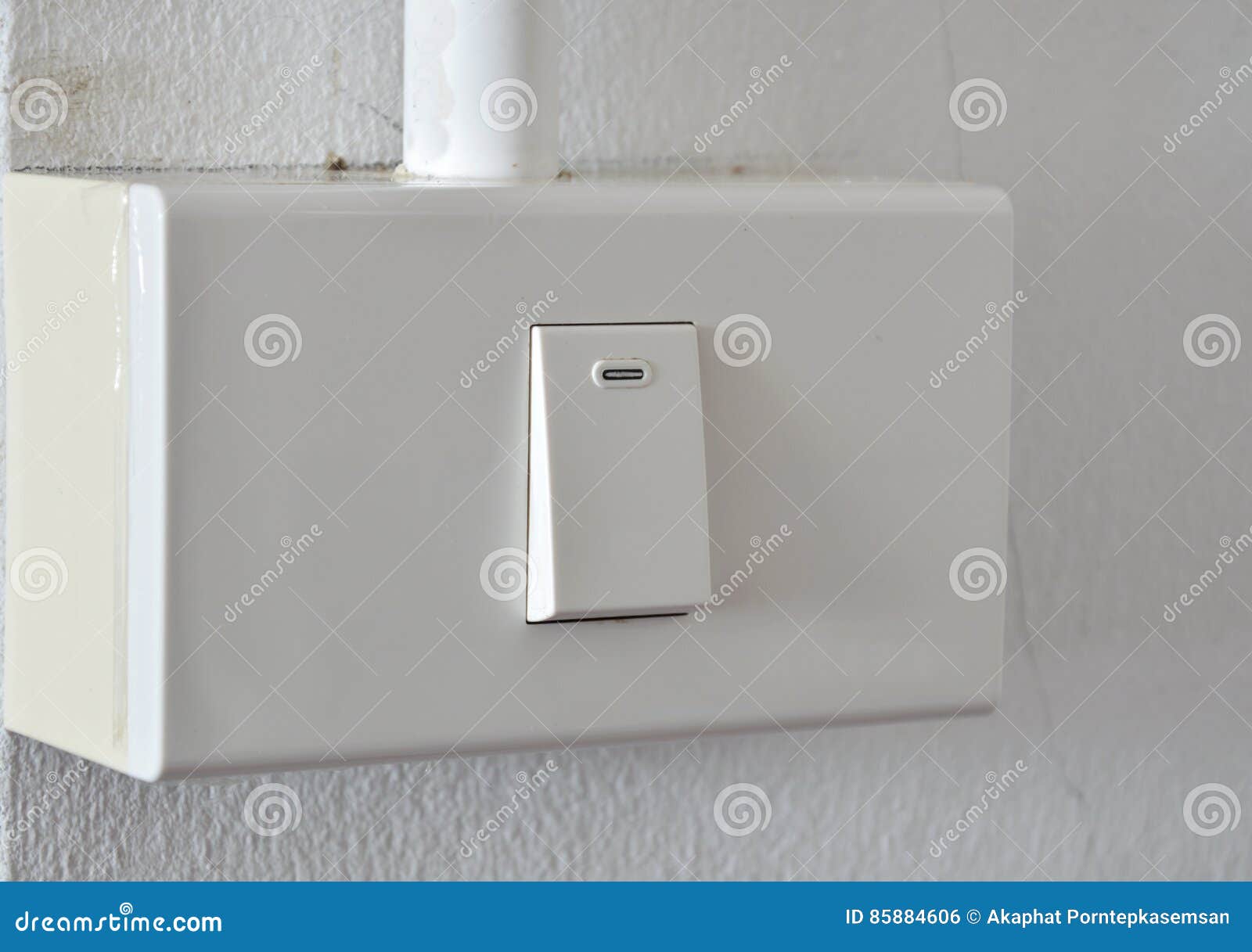 Toggle Switch in Plastic Box on the Wall Stock Photo - Image of wall ...