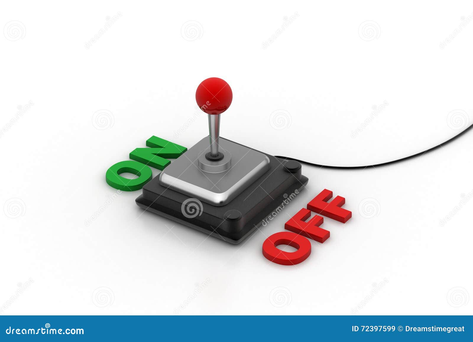 Toggle Switch for Power on Off Electric Device Stock Illustration ...