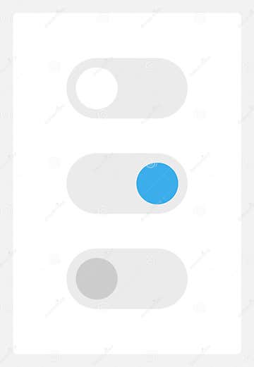Toggle Switch UI Elements Kit Stock Vector - Illustration of page ...