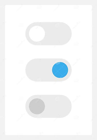 Toggle Switch UI Elements Kit Stock Vector - Illustration of page ...