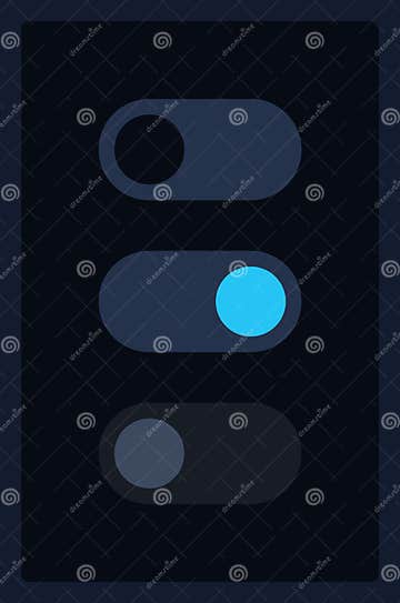 Toggle Switch UI Elements Kit Stock Vector - Illustration of responsive ...