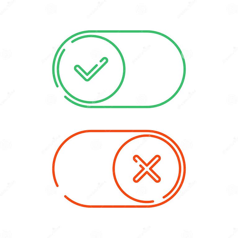 Toggle switch vector icon. stock vector. Illustration of isolated ...