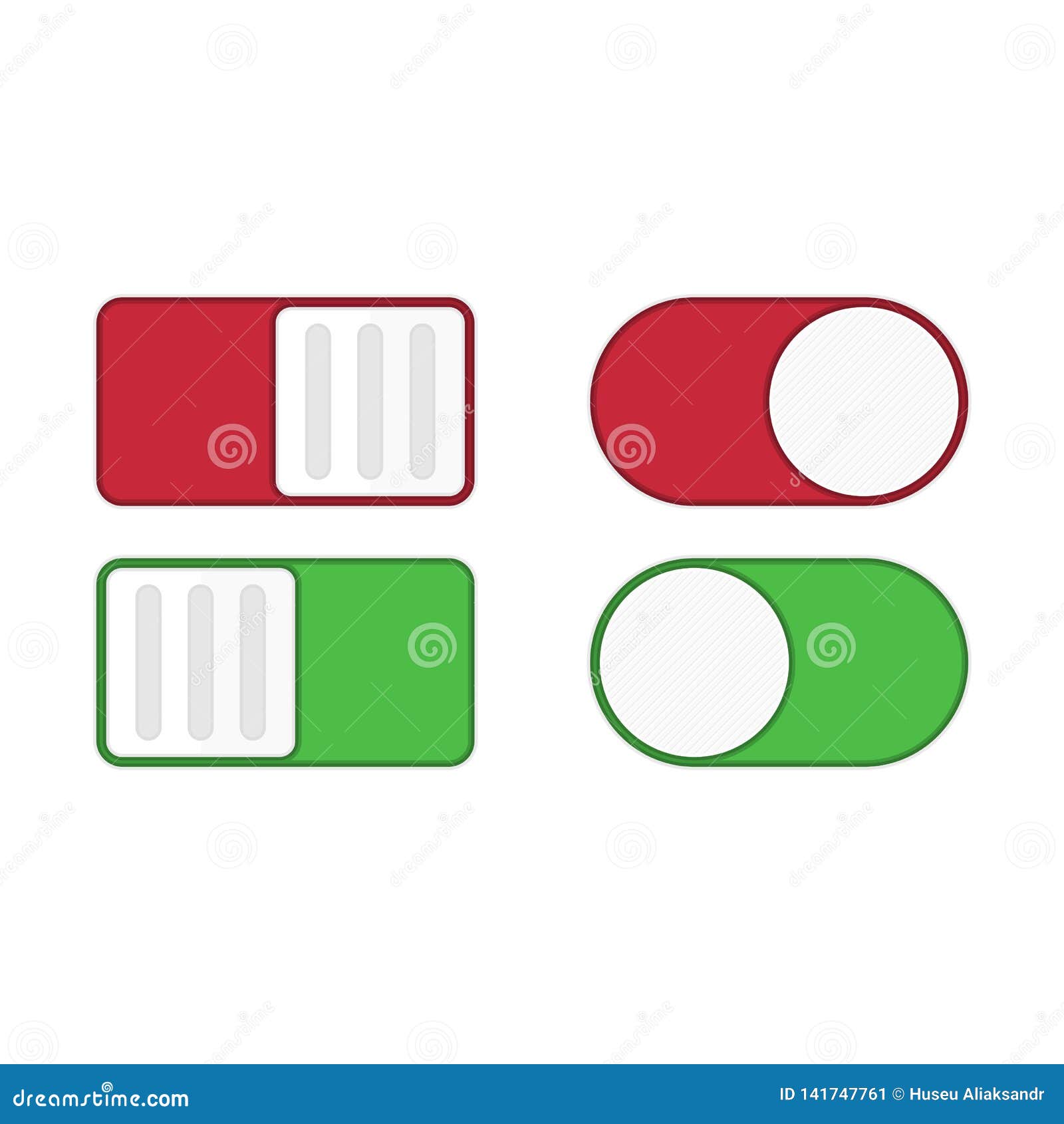 Toggle switch vector icon. stock vector. Illustration of icon - 141747761