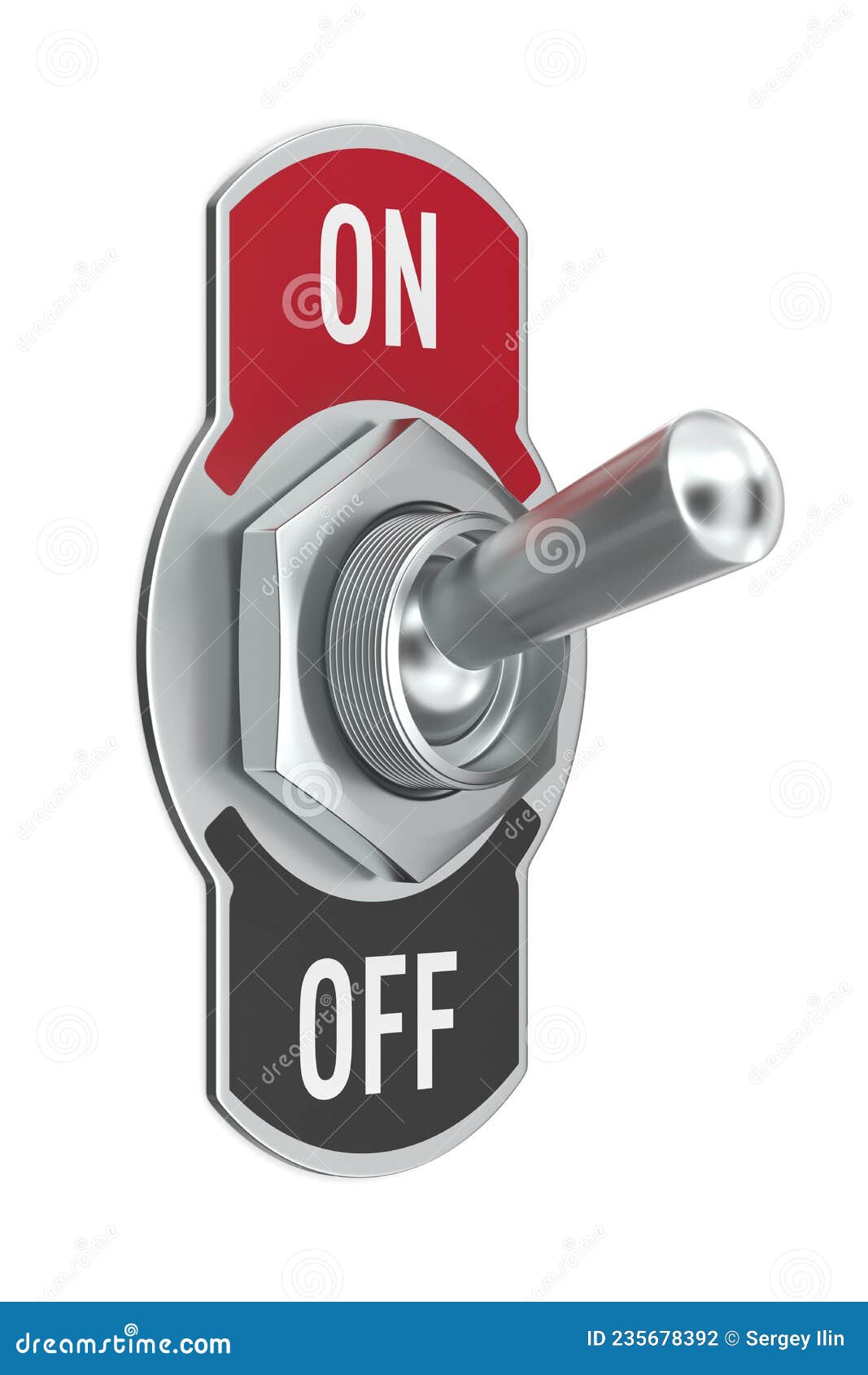 Toggle Switch on White Background. Isolated 3D Illustration Stock ...