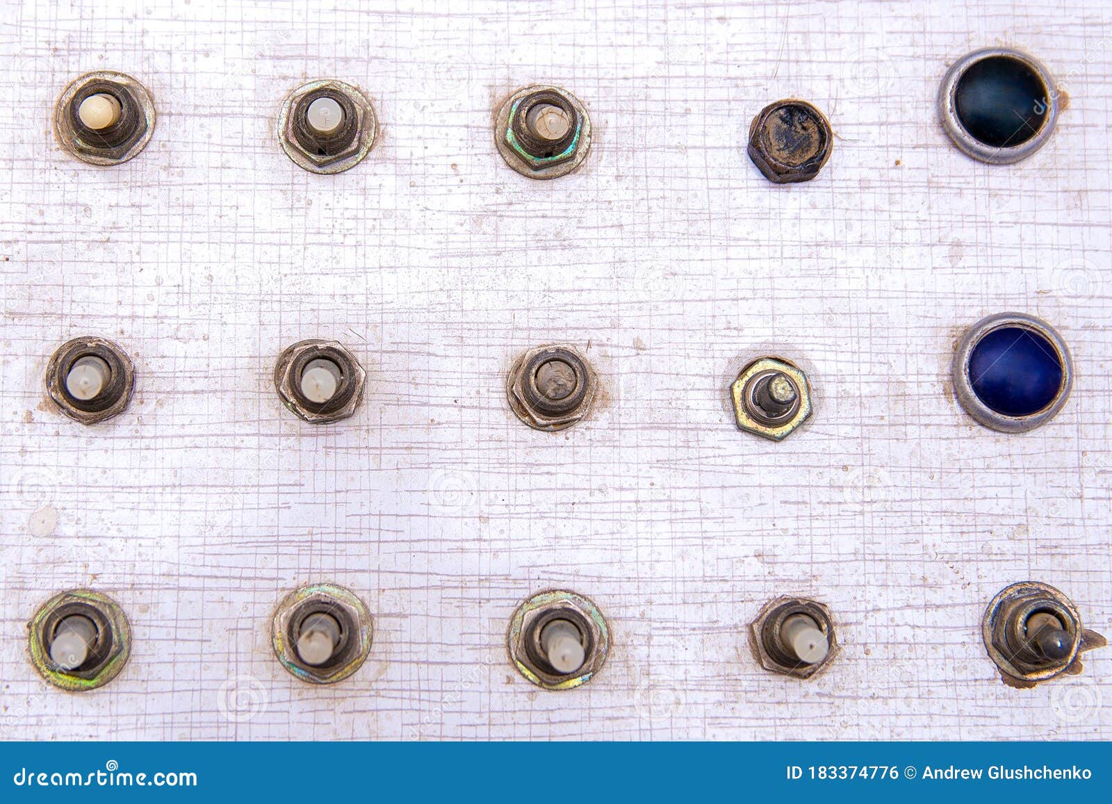 Toggle Switches on the Old Control Panel Stock Photo - Image of supply ...