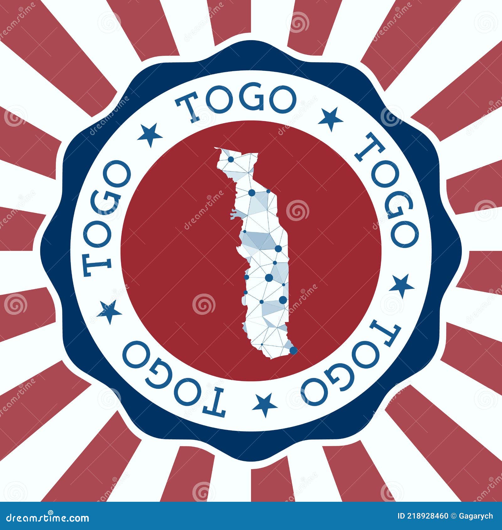 Togo Badge. stock vector. Illustration of computing - 218928460