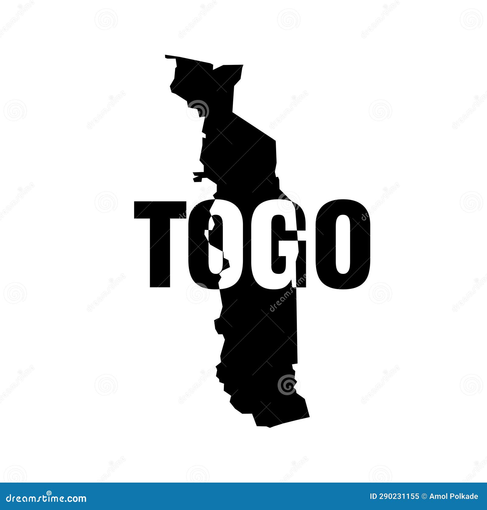 Togo Country Map Typography Vector Icon Stock Illustration ...