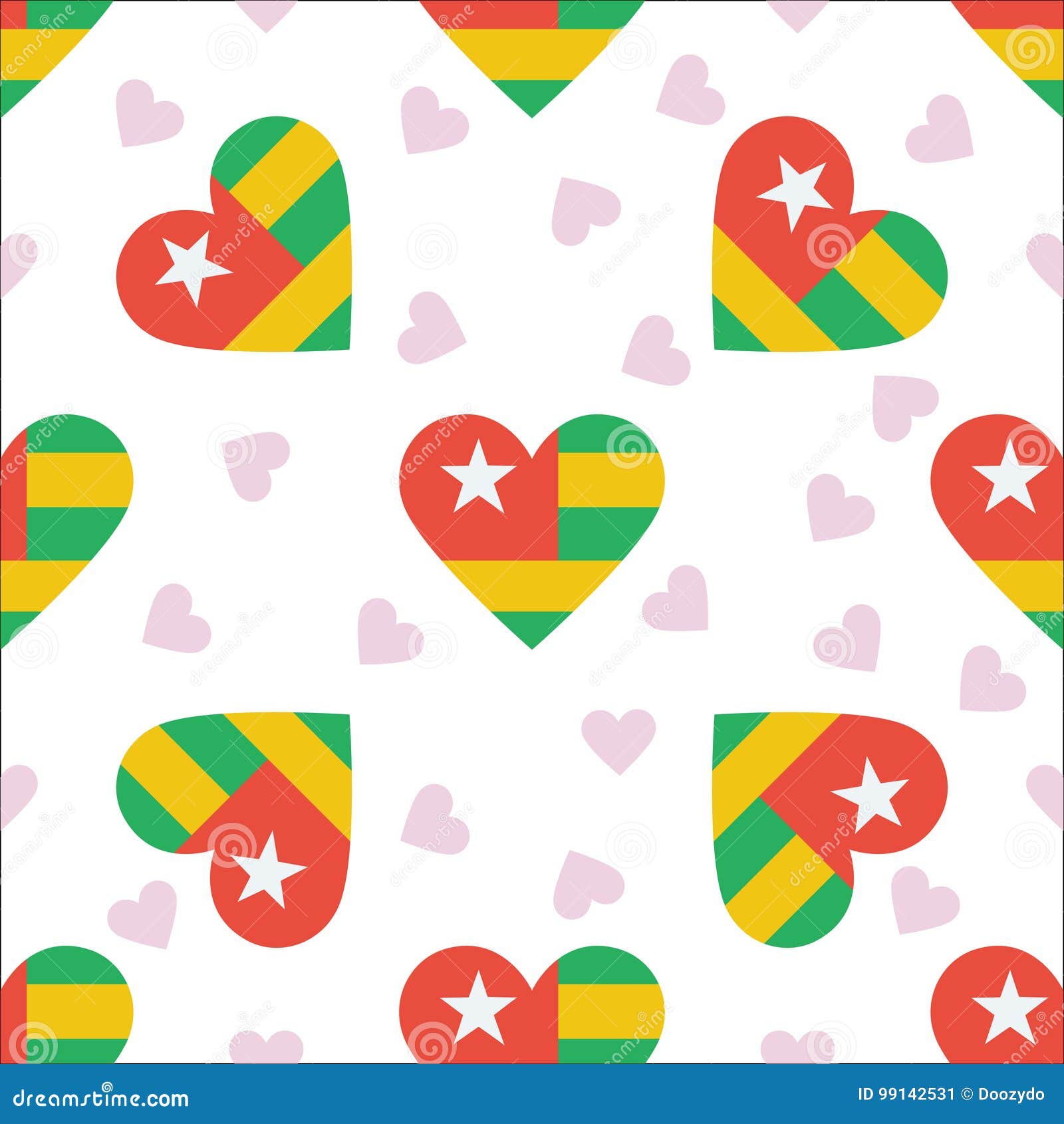 Togo Independence Day Seamless Pattern Ilustração do Vetor - Ilustração ...