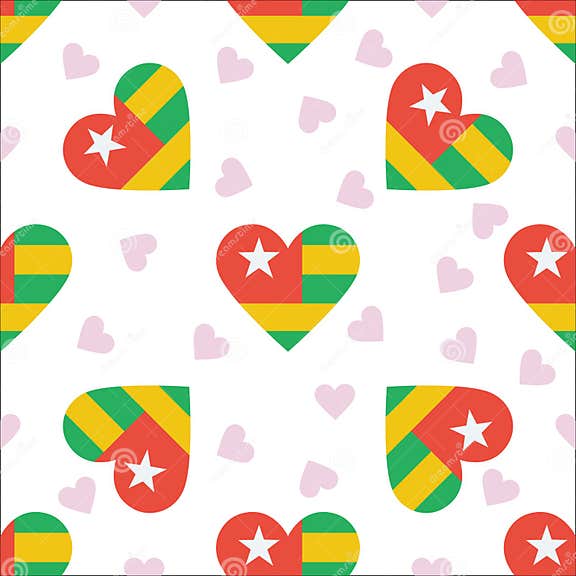 Togo Independence Day Seamless Pattern Ilustración del Vector ...
