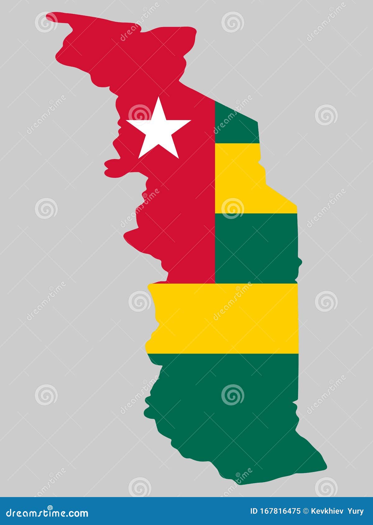 Togo Map Flag Vector Illustration Eps 10 Stock Vector - Illustration of ...